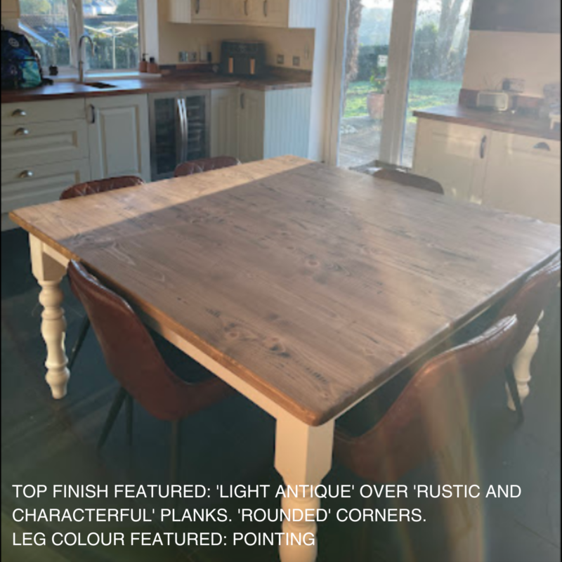 The Square Farmhouse Table | The Rustic Table Company